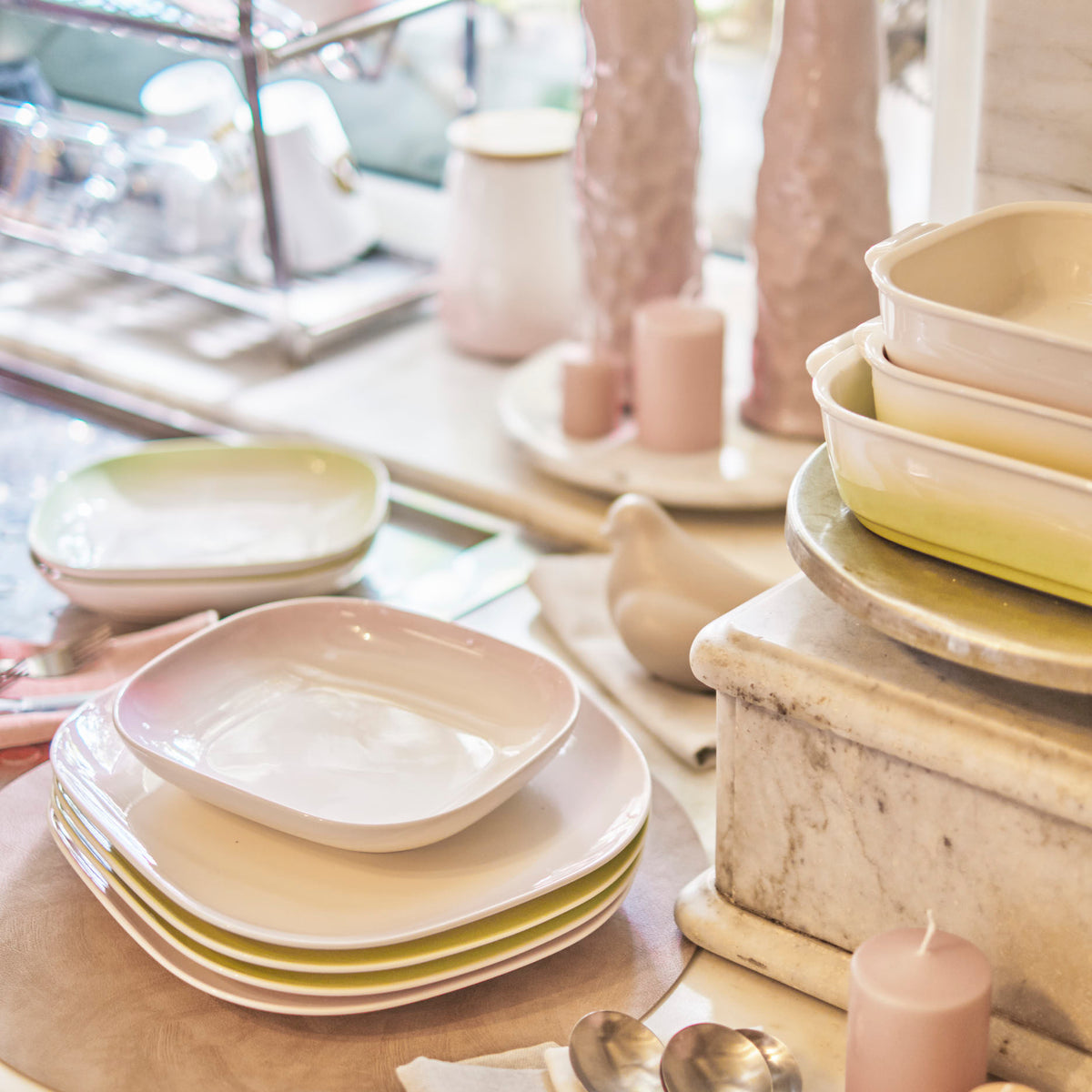 Servizio piatti Primavera verde - set da 6 completo